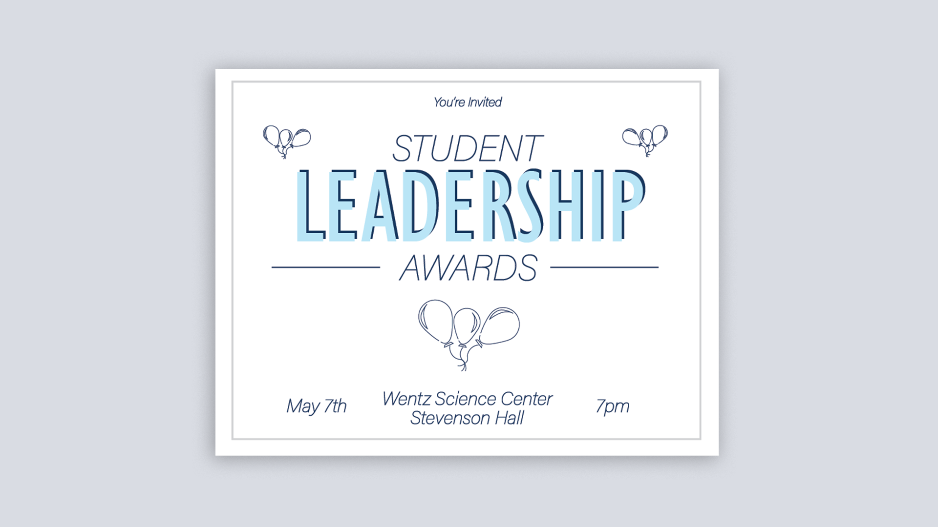 STUDENT LEADERSHIP AWARDS – Emily Streit | A Graphic Design Portfolio